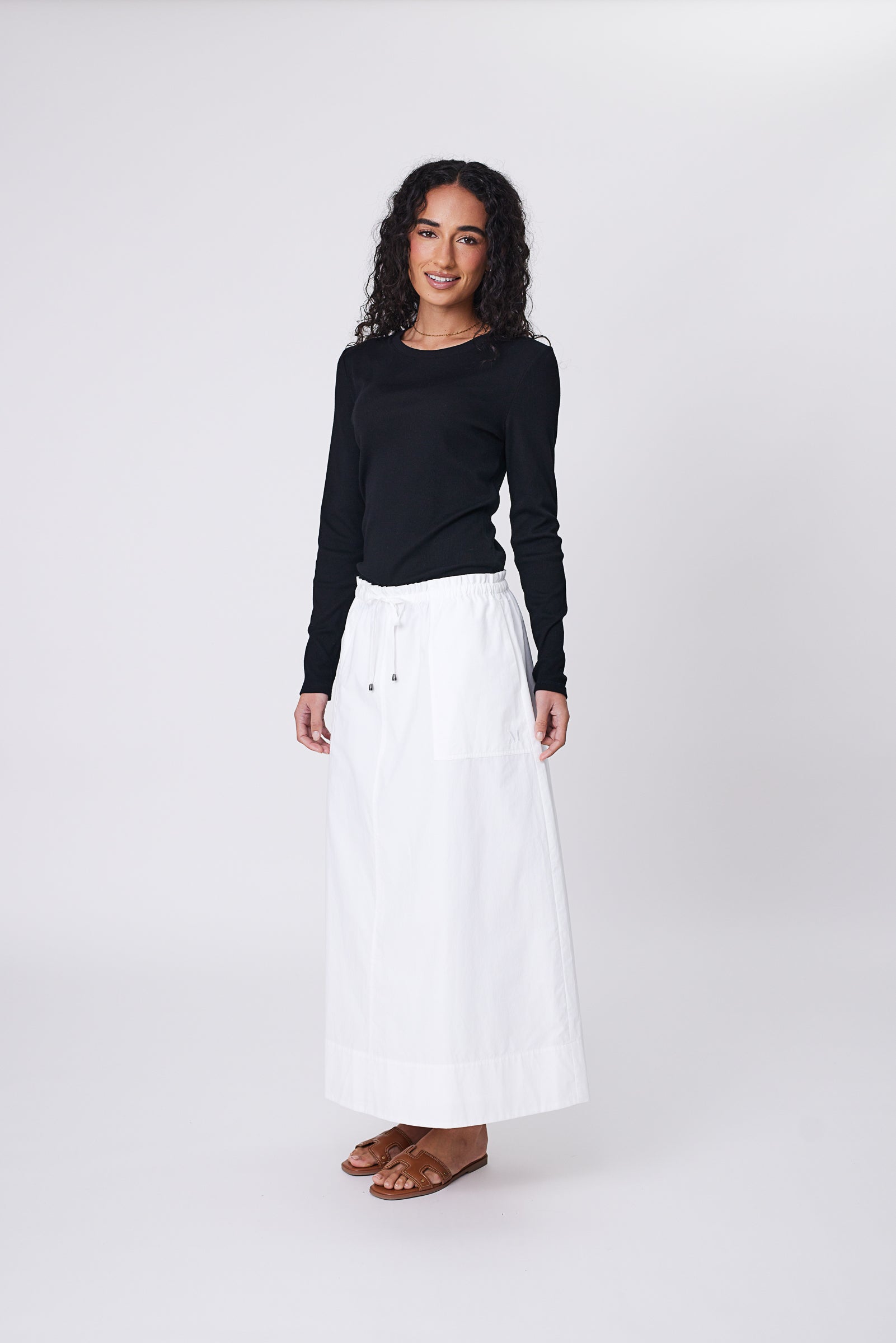 Marlow Cascade Skirt Chalk – Garwood Boutique