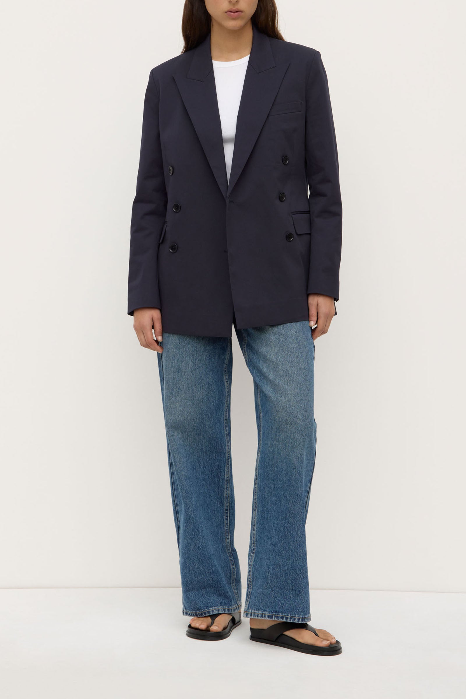Assembly Label Ellen Twill Blazer True Navy – Garwood Boutique