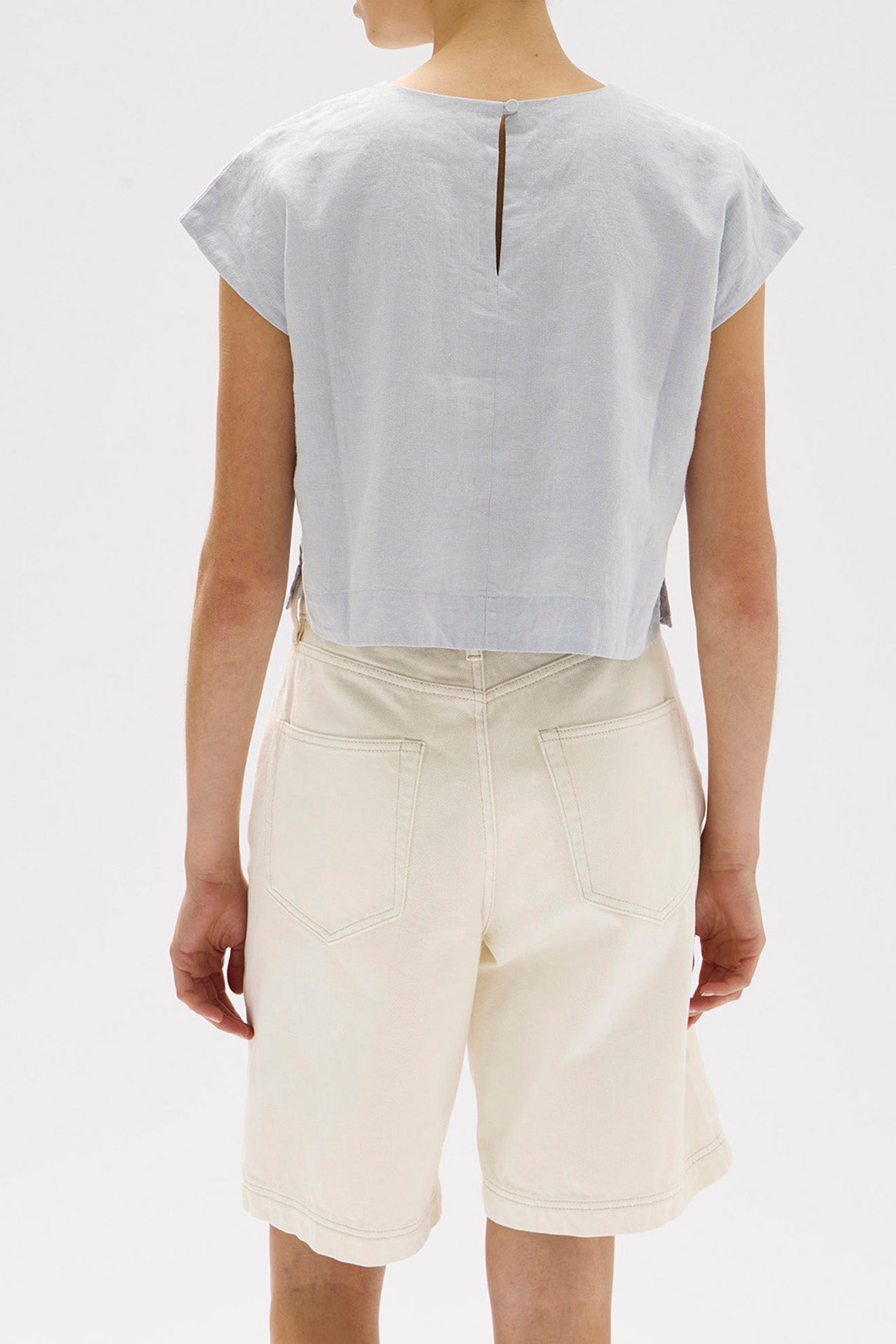 Assembly Label Tori Linen Top Blue Haze – Garwood Boutique